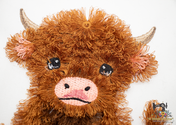 Fringe Highland Cow| A Stitch in Time Embroidery Designs