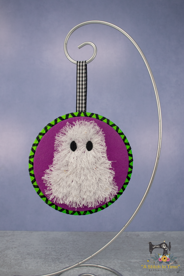 ITH Fringe Ghost Ornament| A Stitch in Time Embroidery Designs