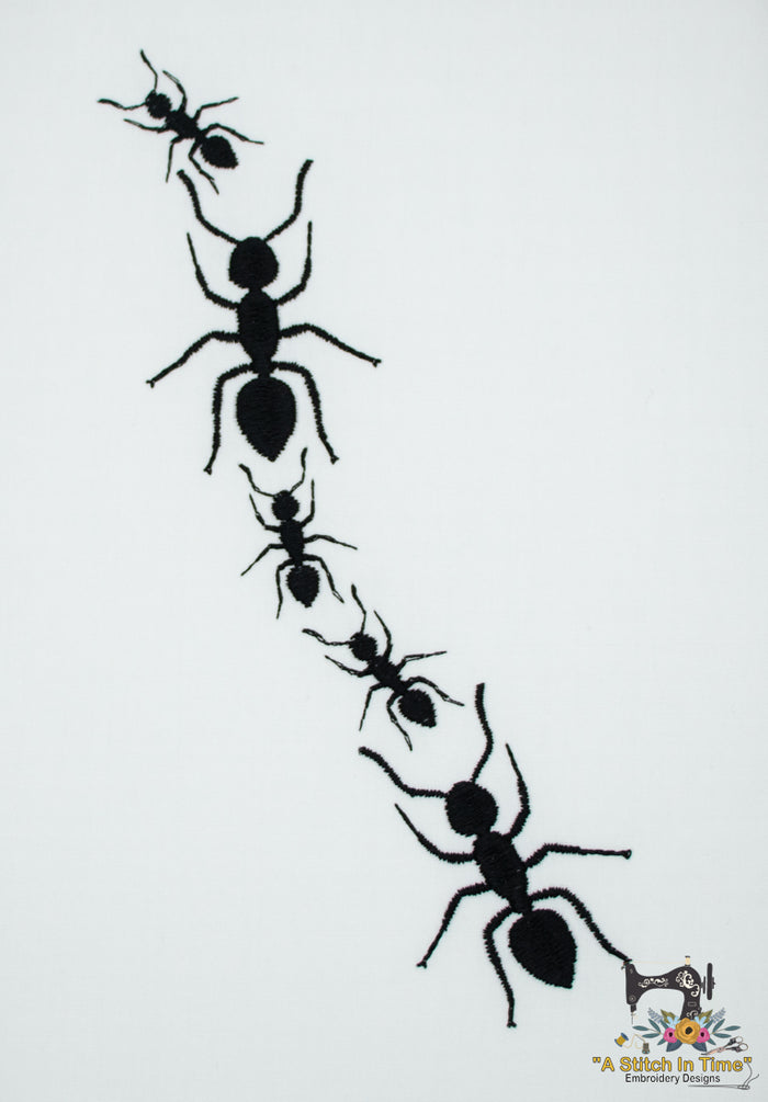 Aaliyah's Ants| A Stitch in Time Embroidery Designs