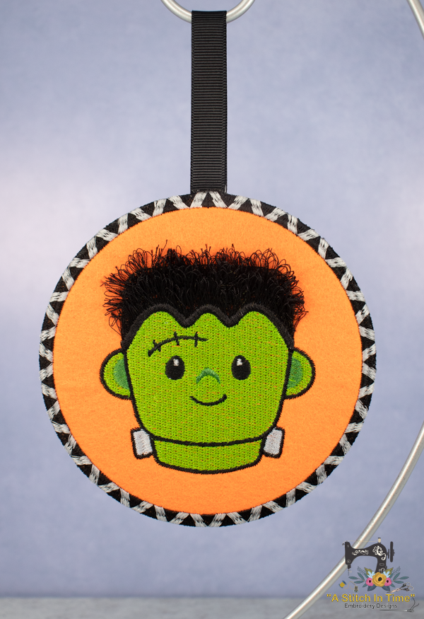 ITH Fringe Monster Ornament| A Stitch in Time Embroidery Designs