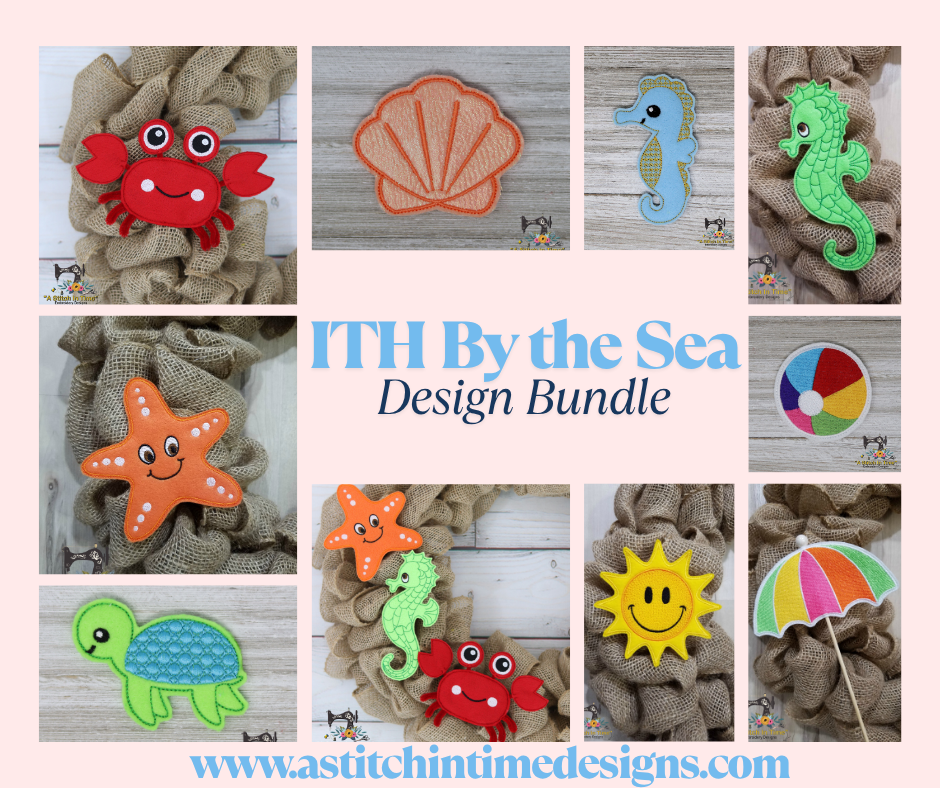 ITH By the Sea Feltie Bundle| A Stitch in Time Embroidery Designs