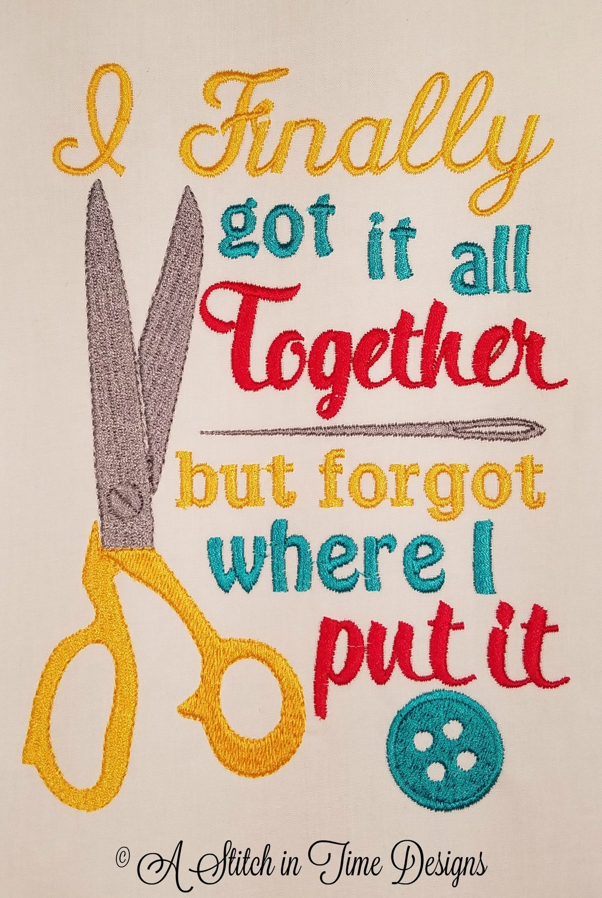 Forgot Where I Put It - Sewing| A Stitch in Time Embroidery Designs